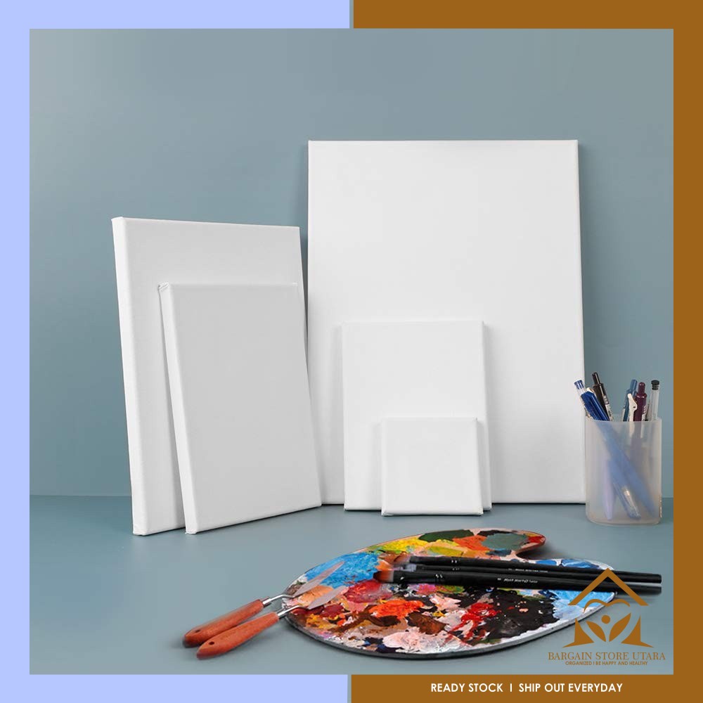 BSU [PART2/2] Stretched Canvas Board Art Painting Frame Lukisan Kanvas ...