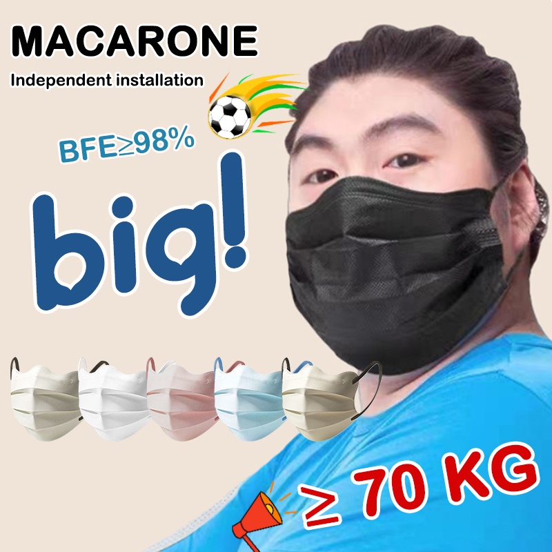 Ready to Ship | 50pcs Plus Size Large Face Mask Fat Man Black and White ...