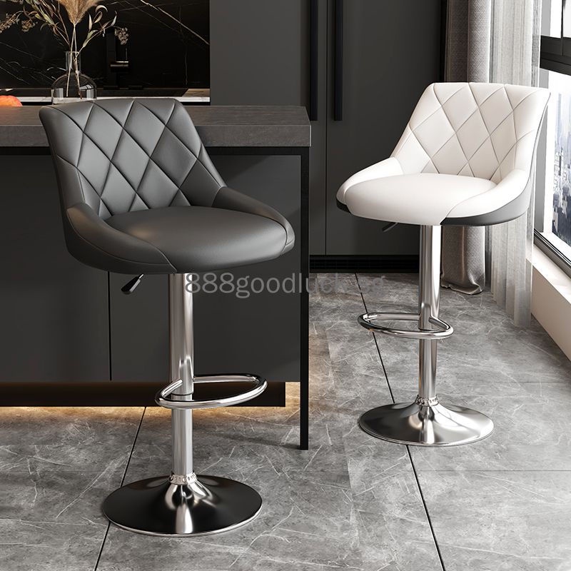 Bar Stools Adjustable Counter Height Barstools Faux Leather Bar Stool ...