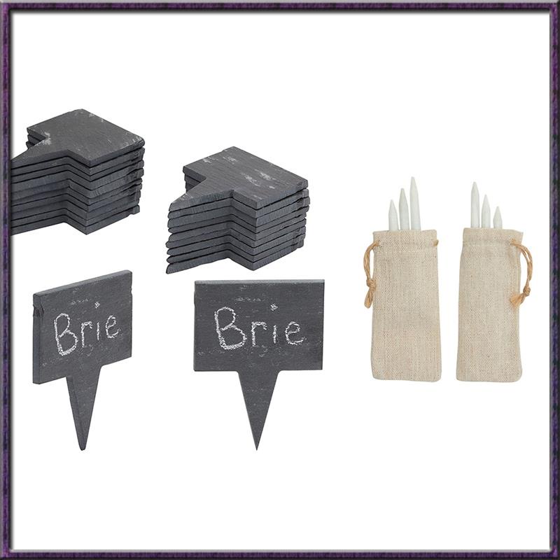 【hotkeystore.sg】20 Slate Stone Cheese Labels for Charcuterie Board with ...