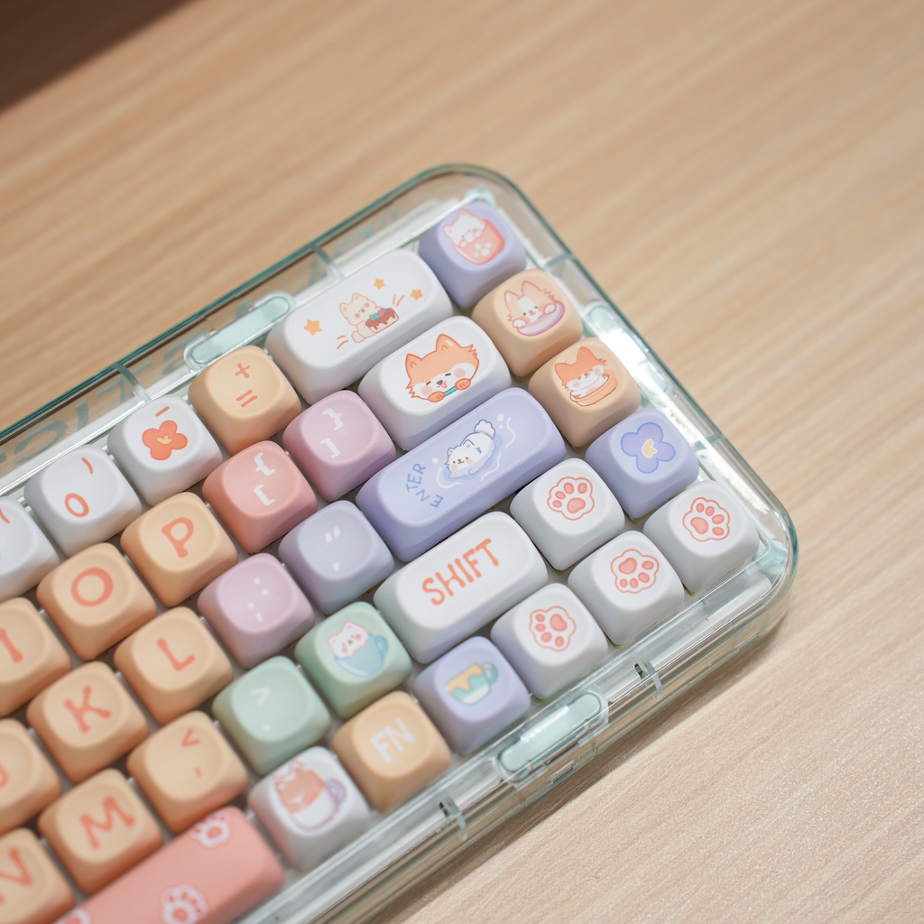 Cute Keycaps Class MOA Profile Happy Puppy Keycap 126key PBT ...