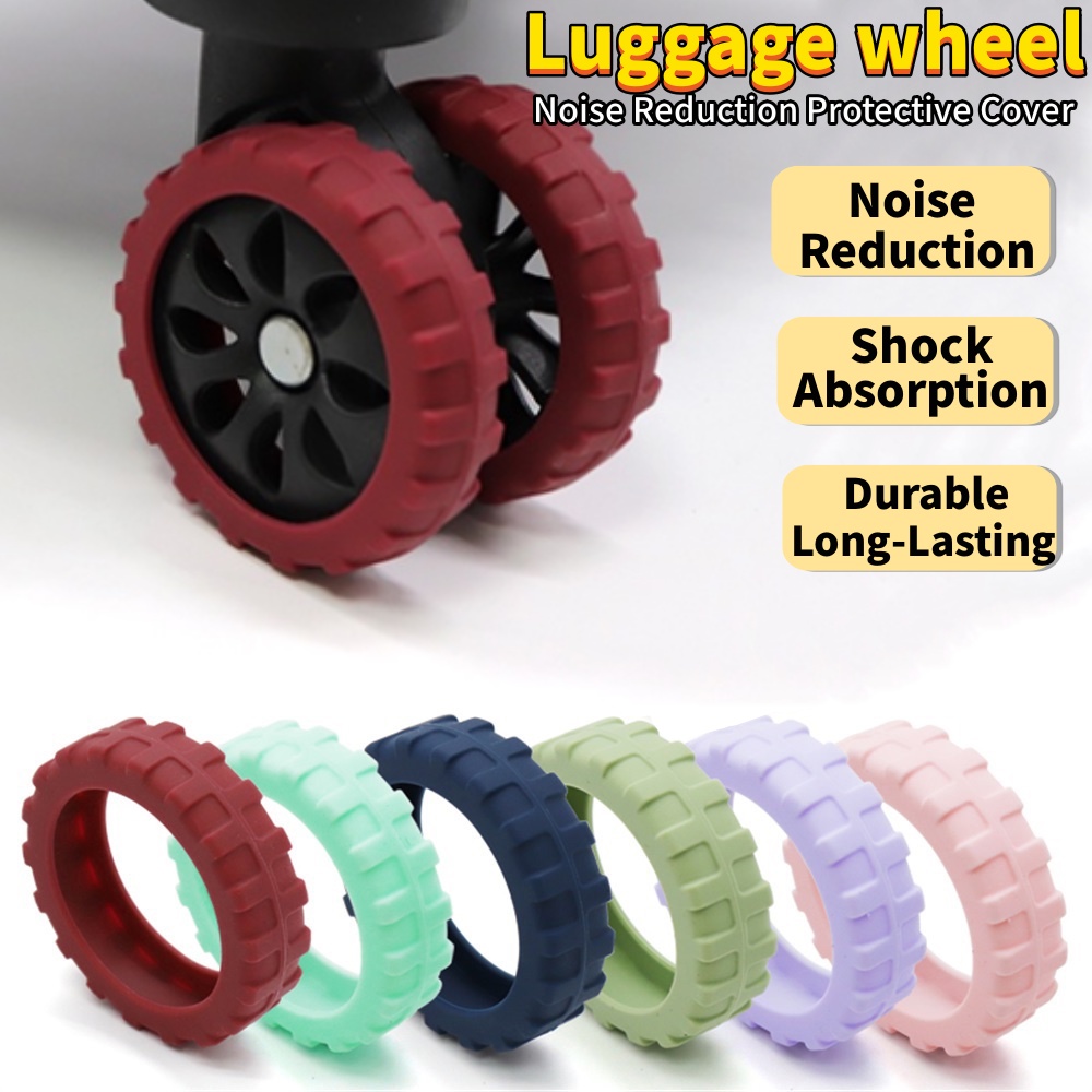 SG Stock-8PCS Luggage Wheel Protector Suitcase Wheels Ring Rubber Ring ...