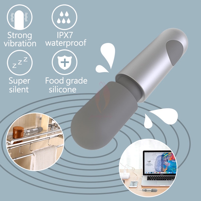 HESEKS Multifunctional Massage Stick 10 Frequency Vibration Wireless ...