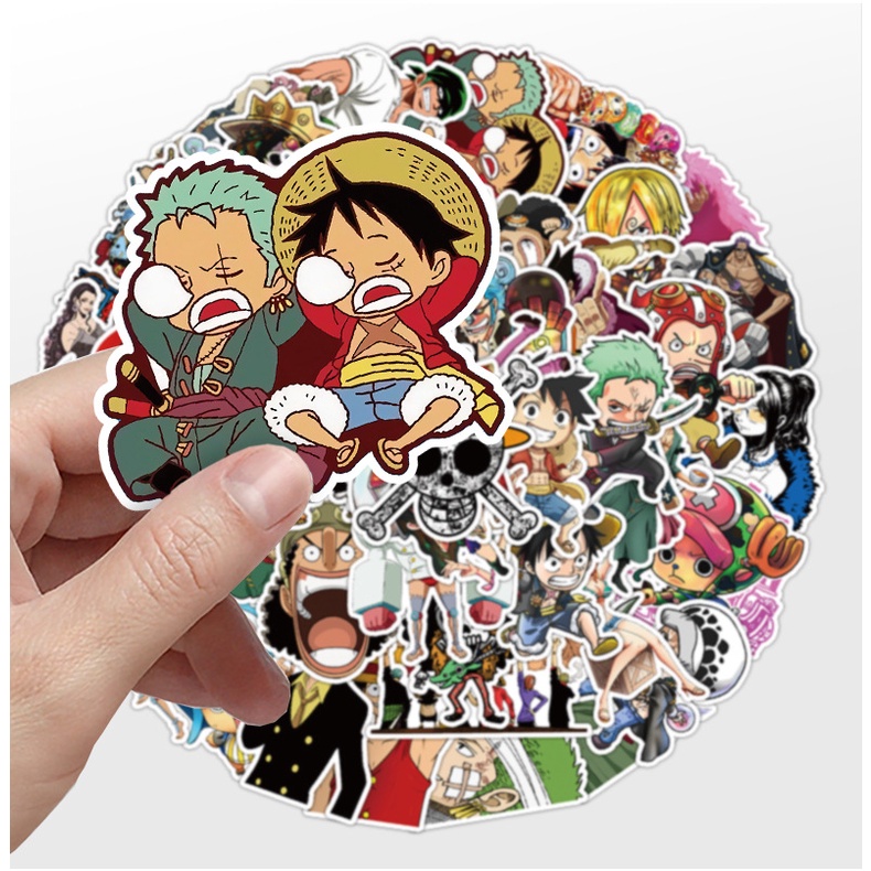50 Sheets in Japanese Anime One Piece Luffy Nami Sauron Chopper Straw ...