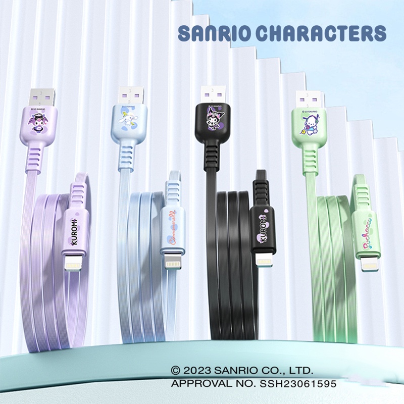 2.1A 1m Sanrio Characters SJ-723 Fast Charging Data Cable Kuromi ...