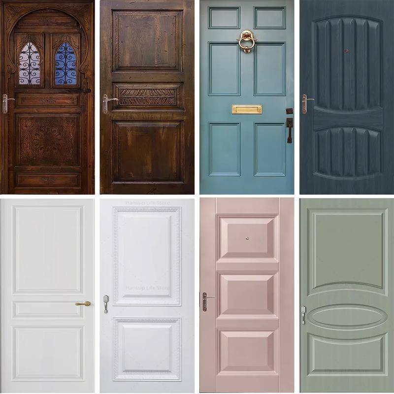 Custom 3d Realistic Wooden Pattern Door Sticker Self Adhesive Vintage ...