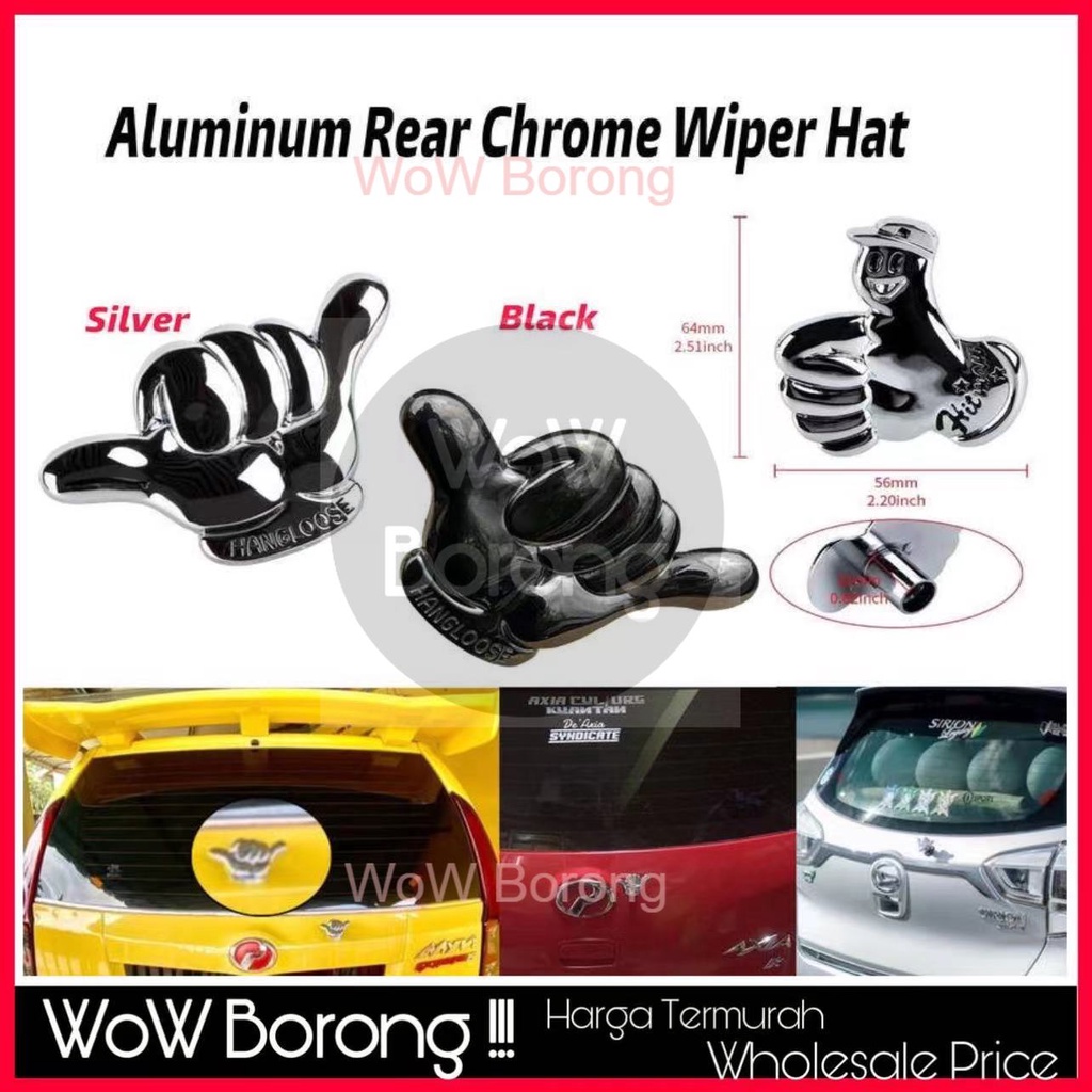 Rear Wiper Knob Glanz Hitman Hangloose Chrome Wiper Hat universal jazz ...