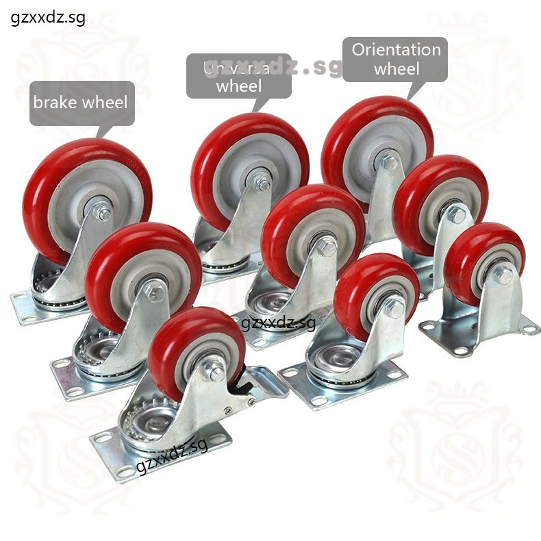 3-Inch/4-Inch/5-Inch/6-Inch Polyurethane Universal Wheel with Brake ...