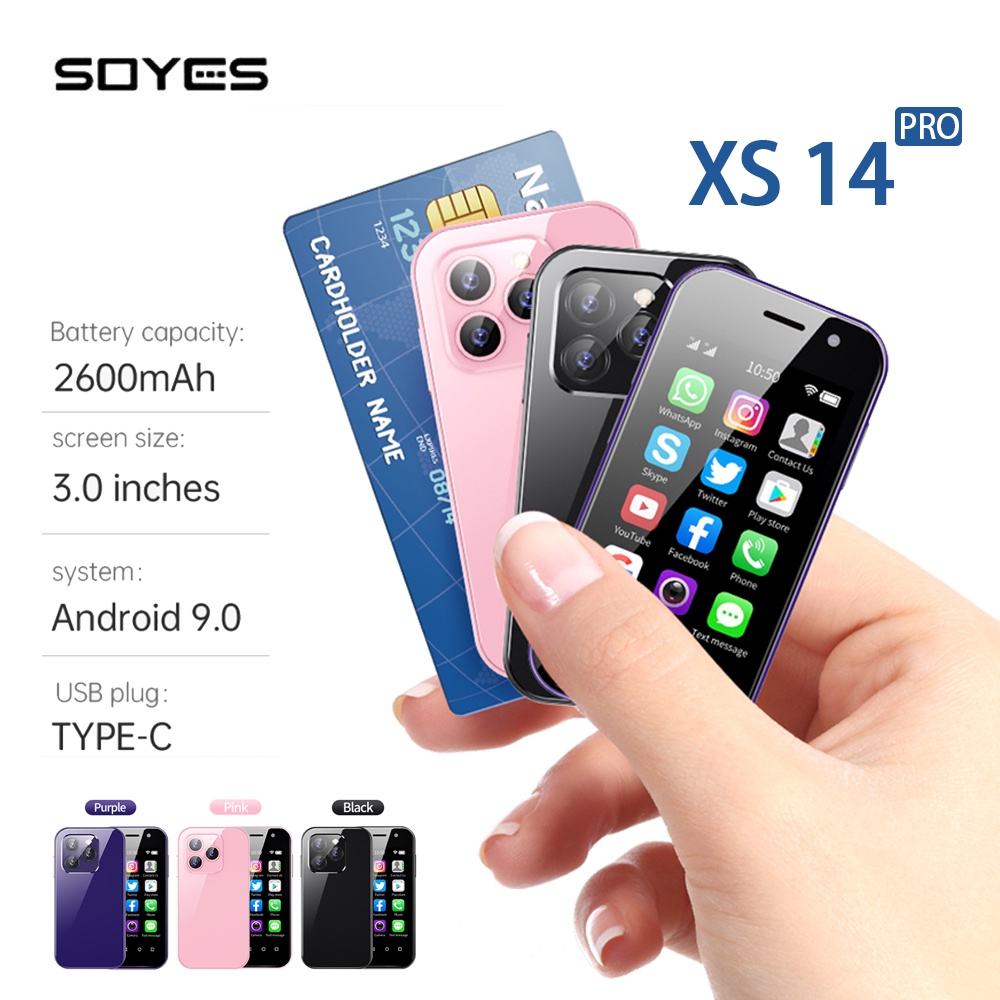 SOYES XS14 Pro Mini Smartphone 3.0Inch 4G LTE Quad Core 3GB+64GB ...