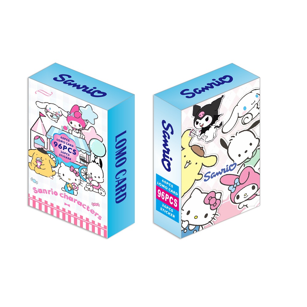 96pcs/box Sanrio Stickers Photocards Lomo Cards Double Sided Postcard ...