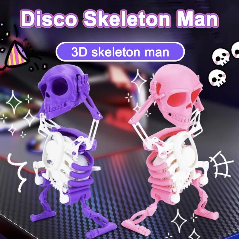 3D Printing Dancing Pink Skull Skeleton Shaking Head Kid's Toys Sand ...
