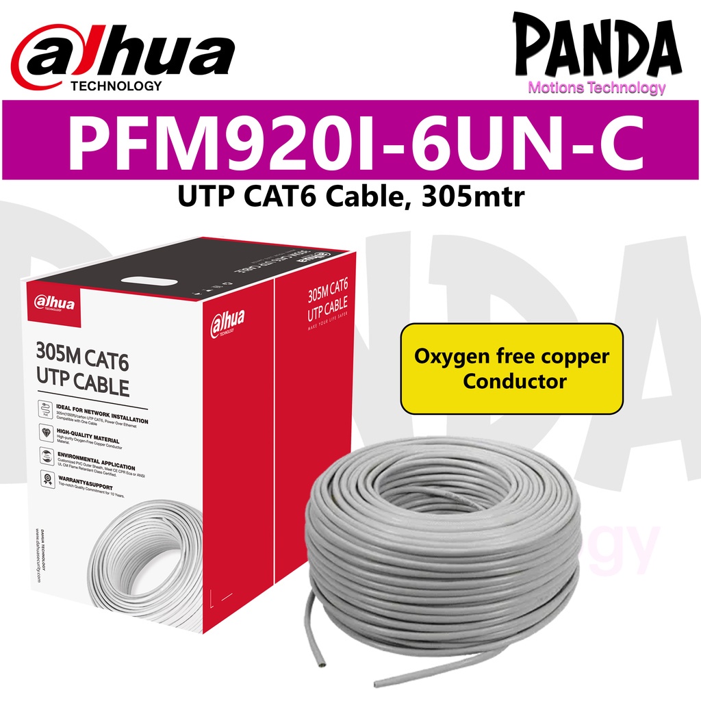 DAHUA UTP CAT6 Cable, 305Mtr (PFM920I-6UN-C) | Shopee Singapore