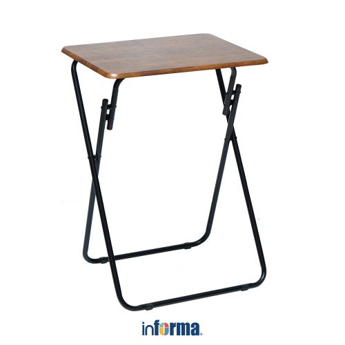 Informa Wolby Folding Table - Brown Folding Table Foldable Study Desk ...