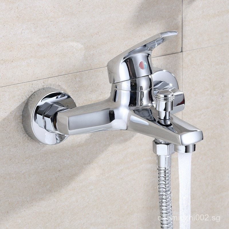 All Copper Shower Faucet Hot and Cold Mixer Valve Bathroom Triple Mixer ...