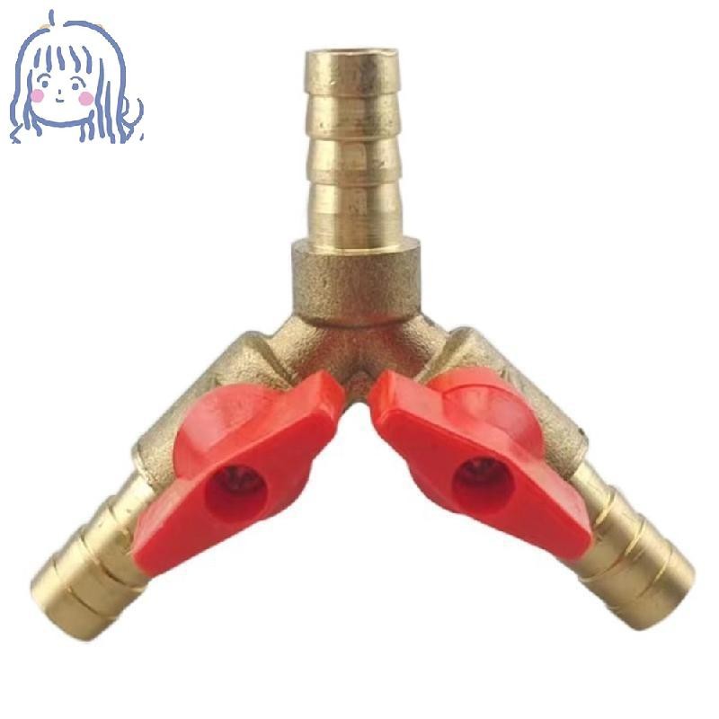 Gas hose branch y-type copper 3-port socket gas hose connector ...