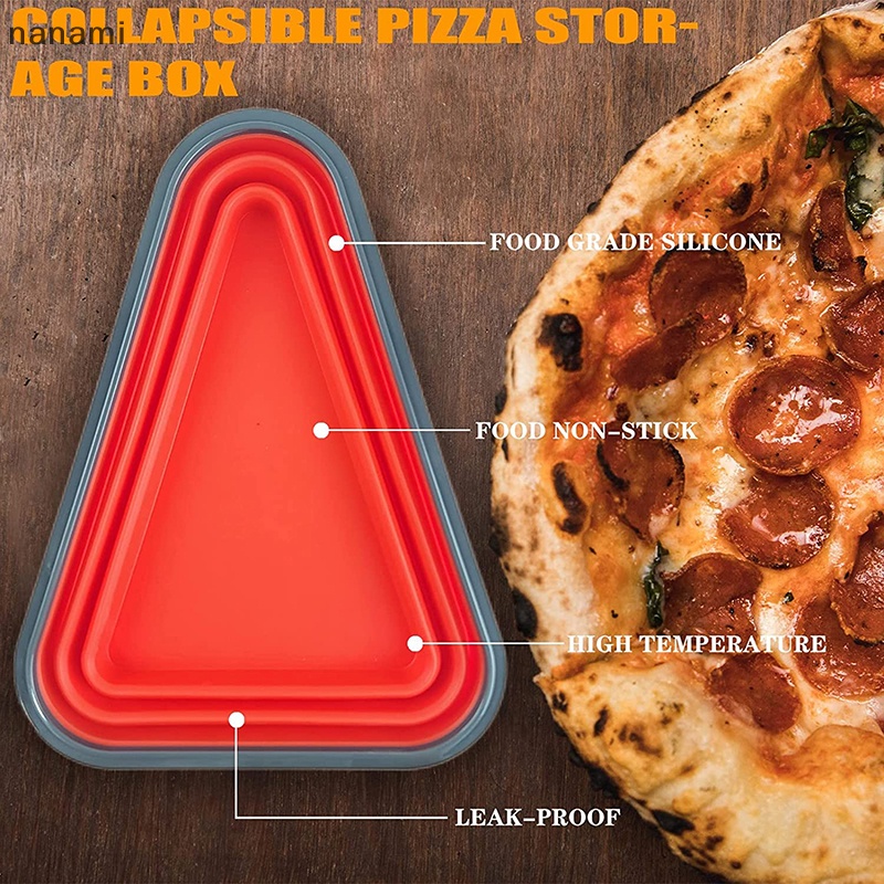 [Nanami] Pizza Storage Container With 5 Microwavable Trays Reusable ...