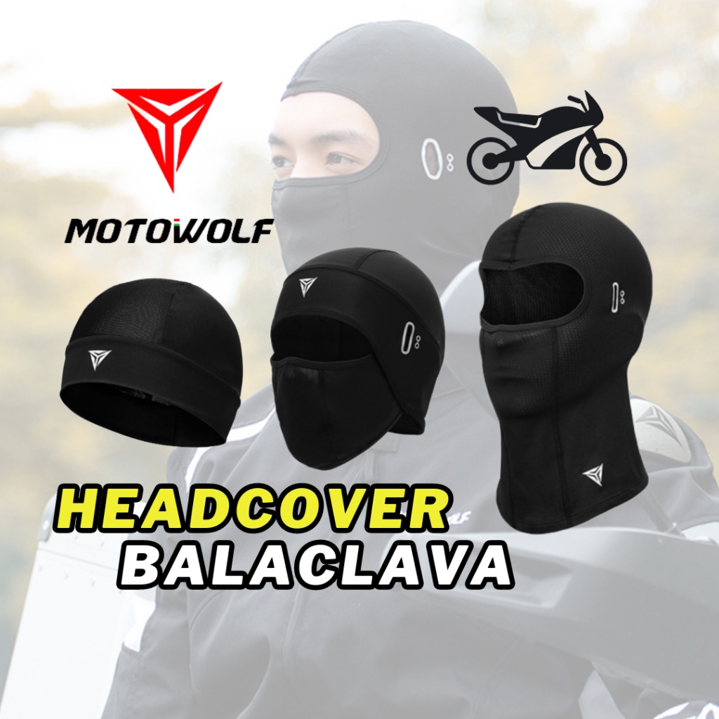 MOTOWOLF Balaclava Specs Ear Hole Holes Helmet Head Cover Breathable ...
