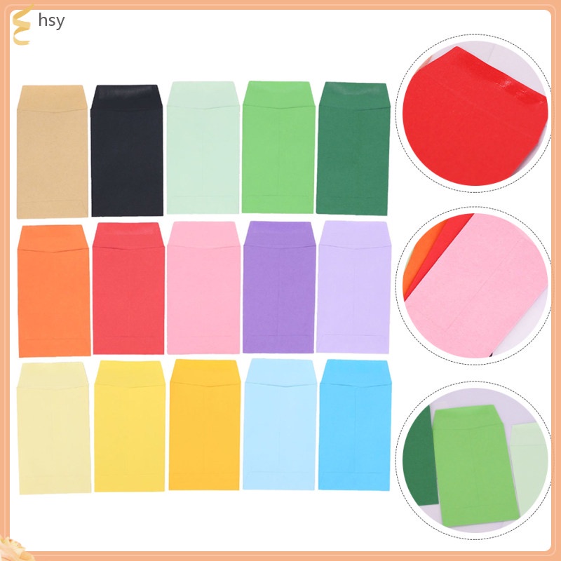 50 Pcs Blank Cards with Chip Mini Envelope Colored Small Envelopes ...
