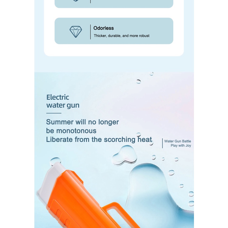 MIWAING Electric Pulse Water Gun High-pressure Intelligent Display ...