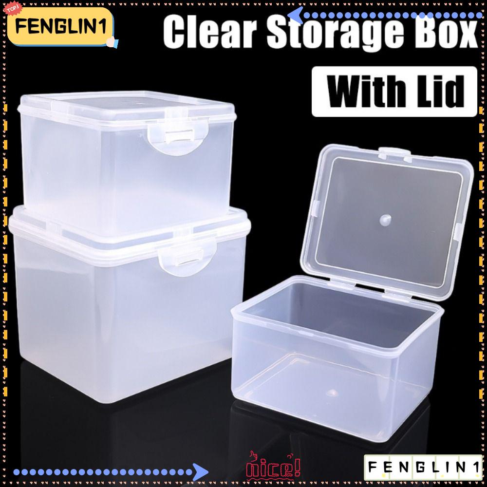 FENGLIN Storage , Multi-purpose Plastic Storage Box, Small with Lid Rectangular Shape Small ...