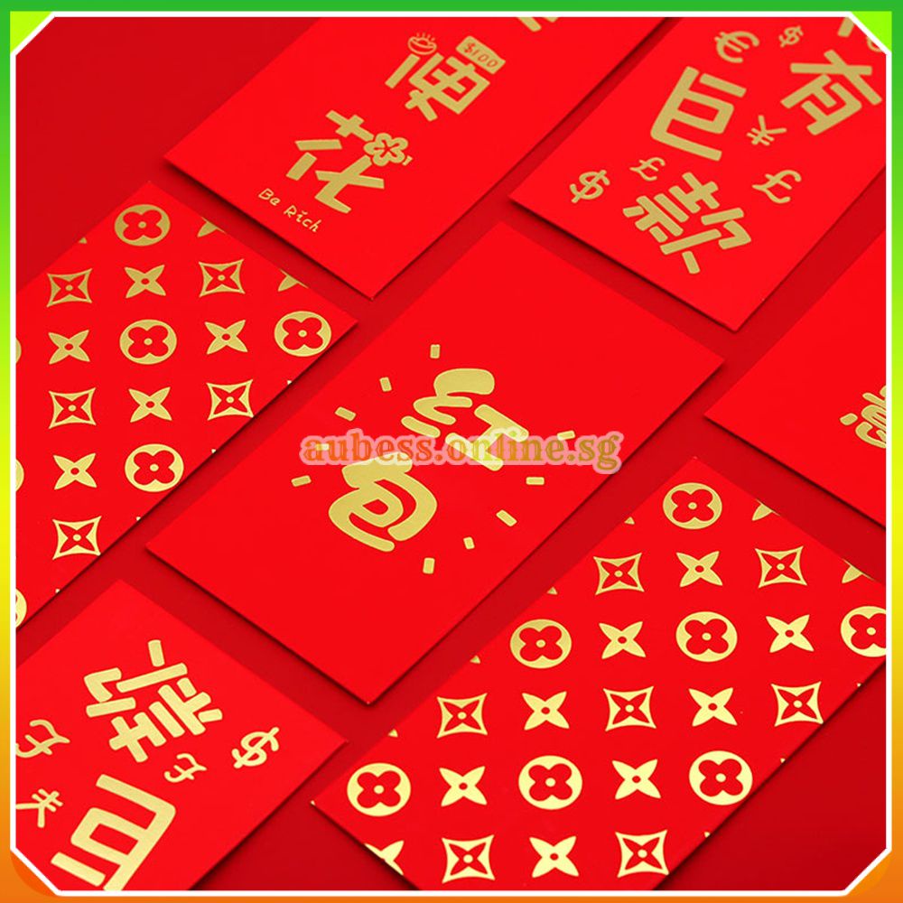 2024 Gold Cny Dragon Year Red Packet Ang Bao Packets Angbao Hong Pow ...