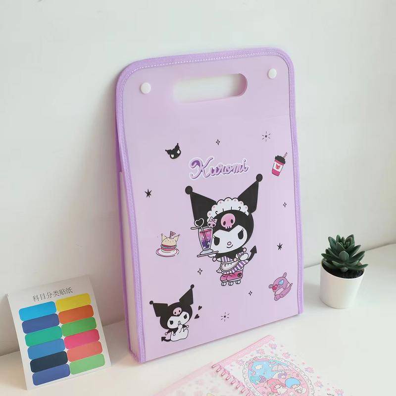 A4 Cartoon Sanrio vertical binding file bag Student test paper storage ...