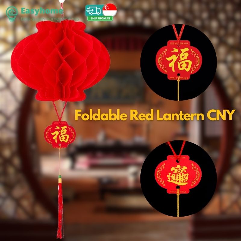 [SG Local] Foldable Lantern Paper Lantern CNY Lantern Chinese New Year ...