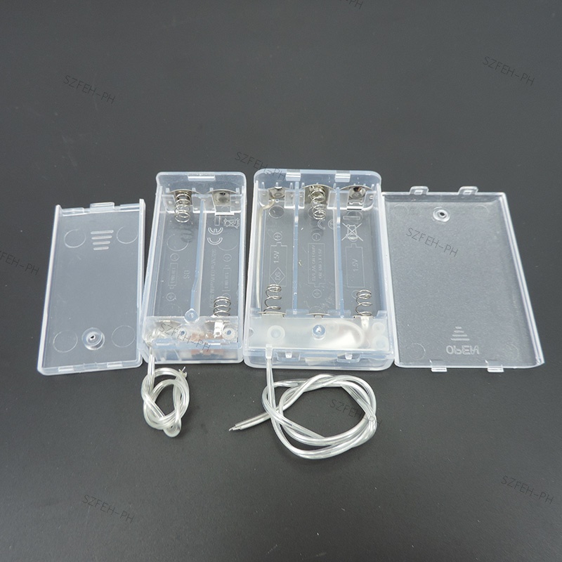 1pcs 3 AA Battery Holder Box Case with Switch 2AA 3AA 3xAA Transparent ...