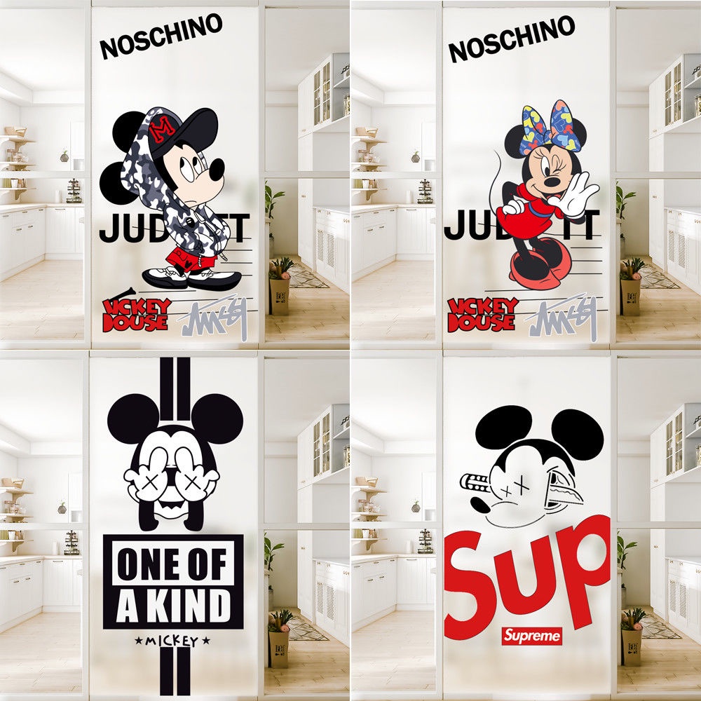 Anti Peeping Glass Sticker Cartoon Donald Duck Mickey Mouse Glue Free ...