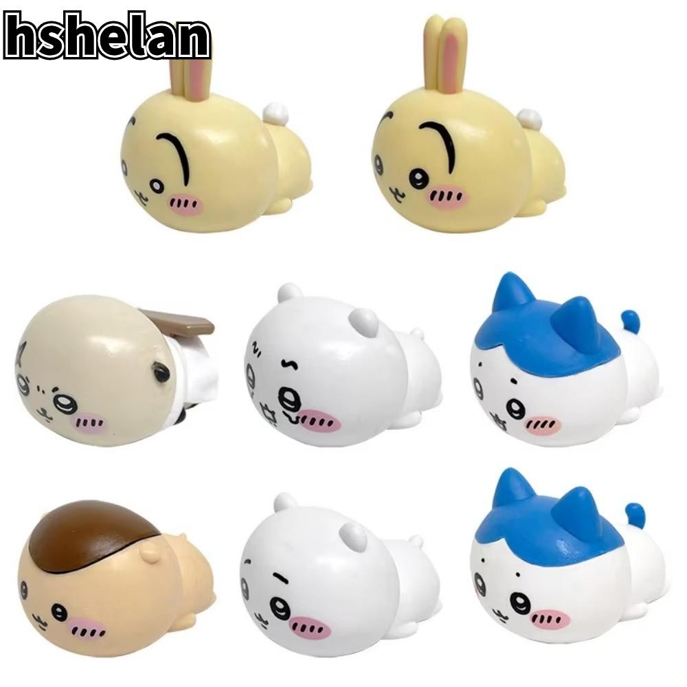 HSHELAN 8PCS Chiikawa Action Figurine, Kawaii Lying Down Chiikawa ...