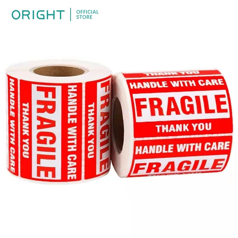 Oright 500pcs Fragile Stickers Warning Label for Parcels and Boxes ...