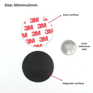 5-50PCS 3M Magnetic Strip with Adhesive Round Rubber Magnets Strong ...