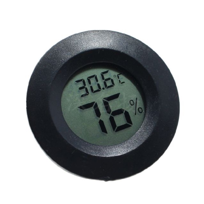 Mini Round LCD Digital Thermometer Hygrometer Fridge Freezer Tester ...