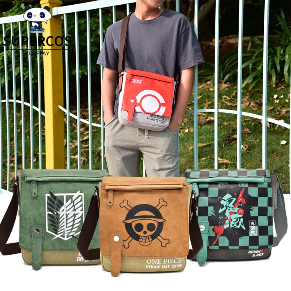 New Anime Canvas Bag Demon Slayer Attack on Titan One Piece Naruto ...