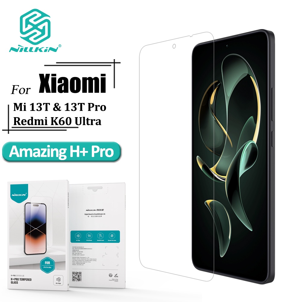 NILLKIN H+ Pro Tempered Glass For Xiaomi 13T Pro / 13T / Redmi K60 Ultra Anti-Glare Transparent ...