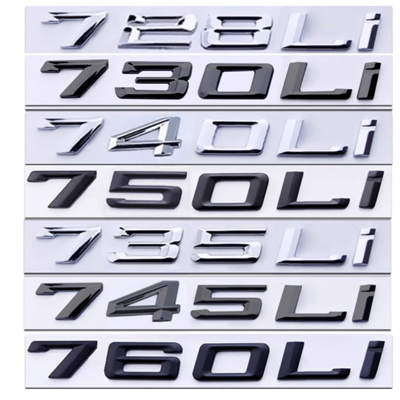 AM Old Font Numbers Letters 730Li 735Li 740Li 745Li 750Li 760Li Top ABS ...