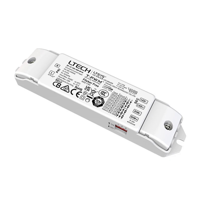 LTECH New Led 0-10V Dimming Driver AC100V-240V Input;12W 100-400mA Constant Current CC Output ...
