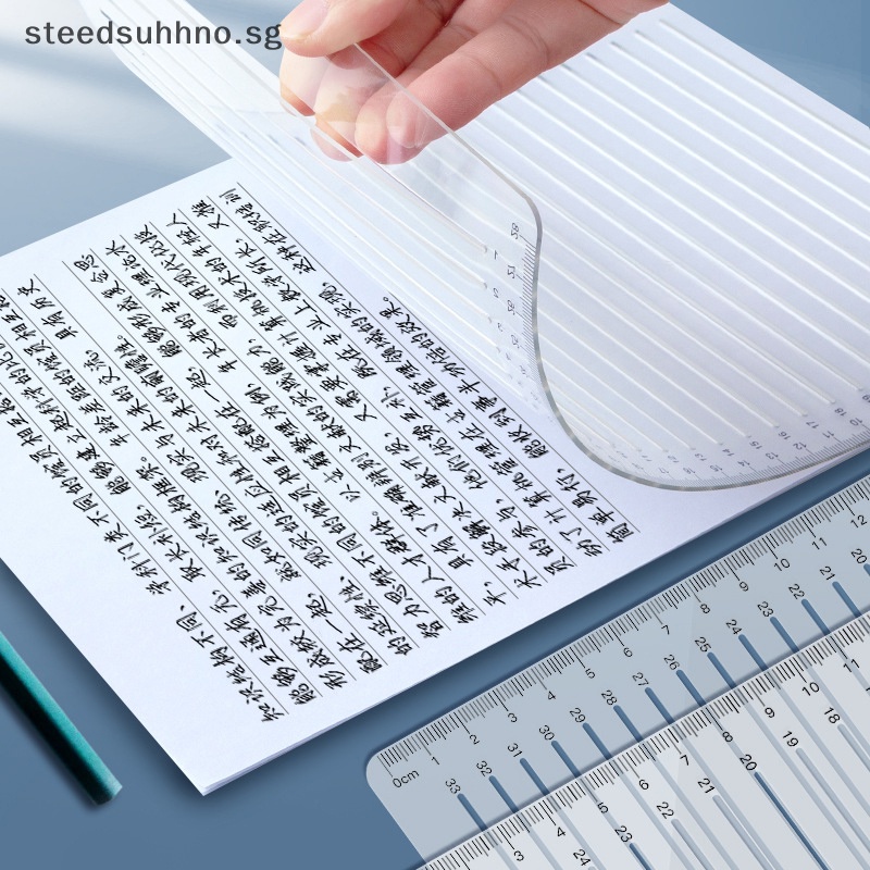 STE Transparent Calligraphy Stencil And Ruler Template Wrig Straight ...