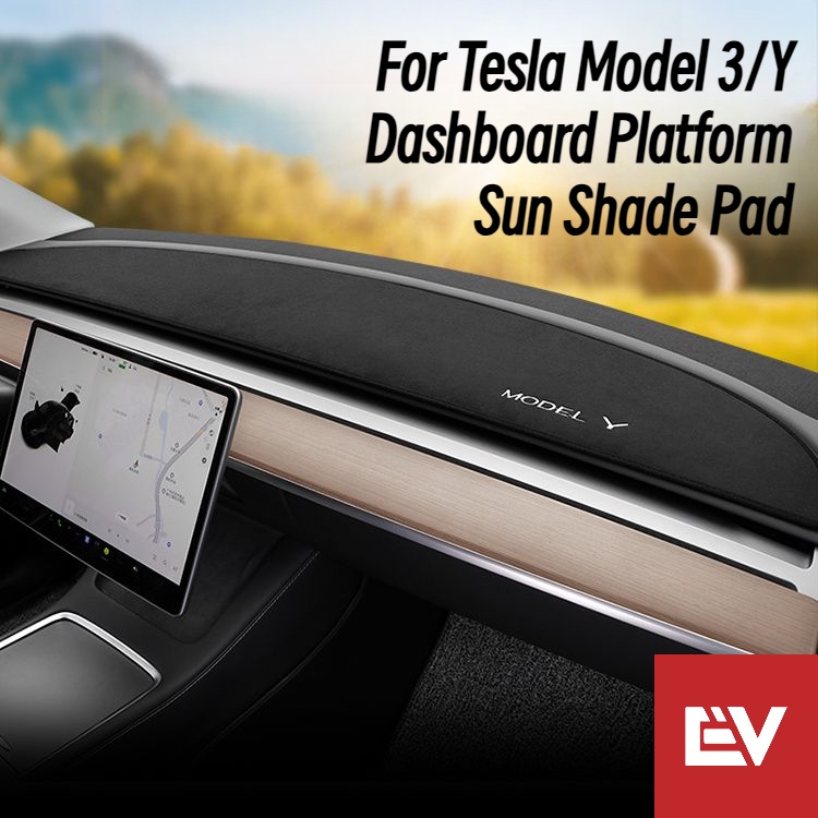 For Tesla Model 3/Y Chamois Dashboard Platform Sun Screen Mat | Shopee ...