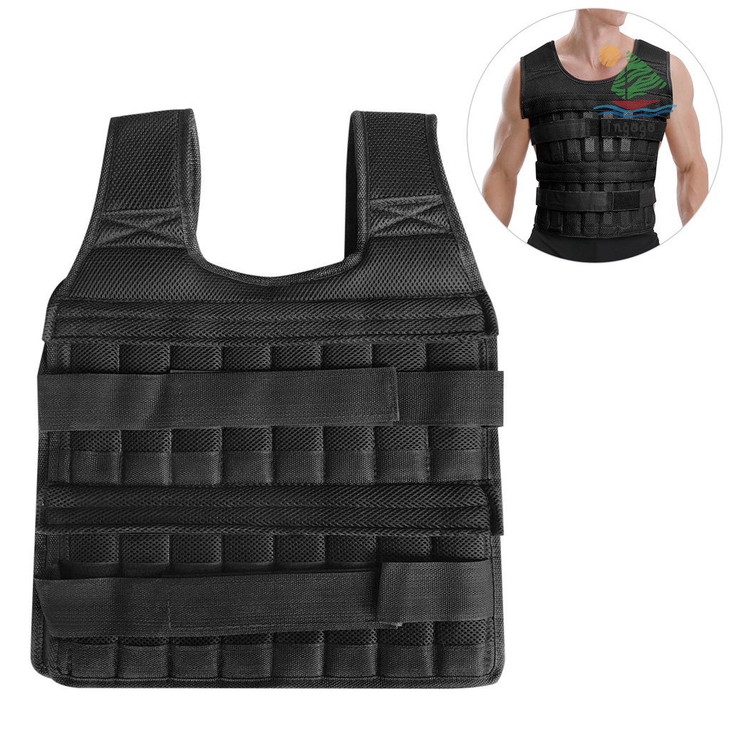 Max Loading 15kg/35kg Adjustable Weighted Vest Weight Jacket Exercise ...