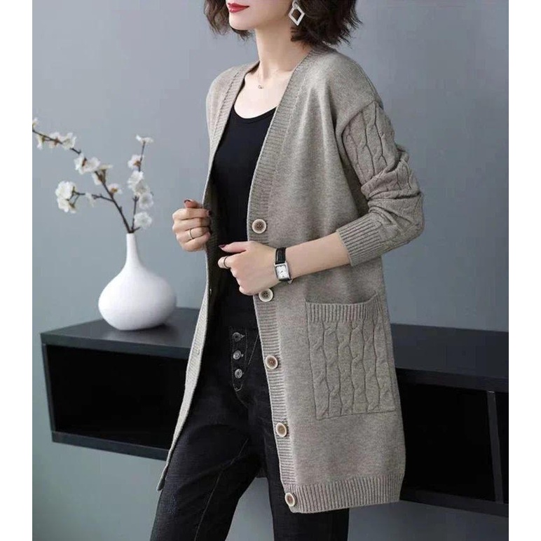 Knit Tops for Woman Cardigan Blue Women's Sweater Long Free Shipping ...