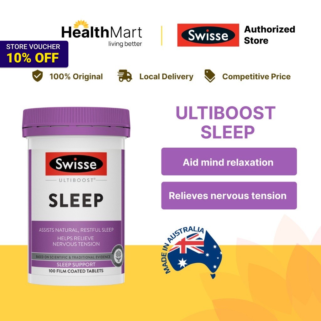 [SG] Swisse Ultiboost Sleep, 100 Tablets (Relieves sleeplessness ...