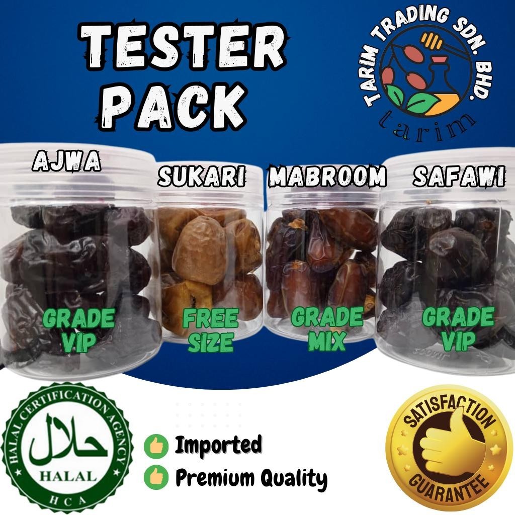 Tester Pack (Kurma Ajwa 100g+Safawi 100g+Sukari 100g +Mabroom 100g ...