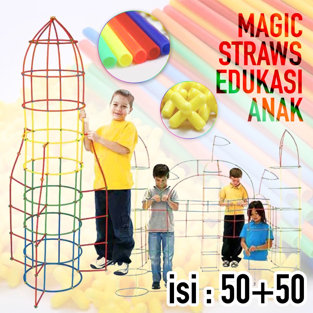 Magic straw 50+50 | Connecting children's pipette straws - Kreactive ...