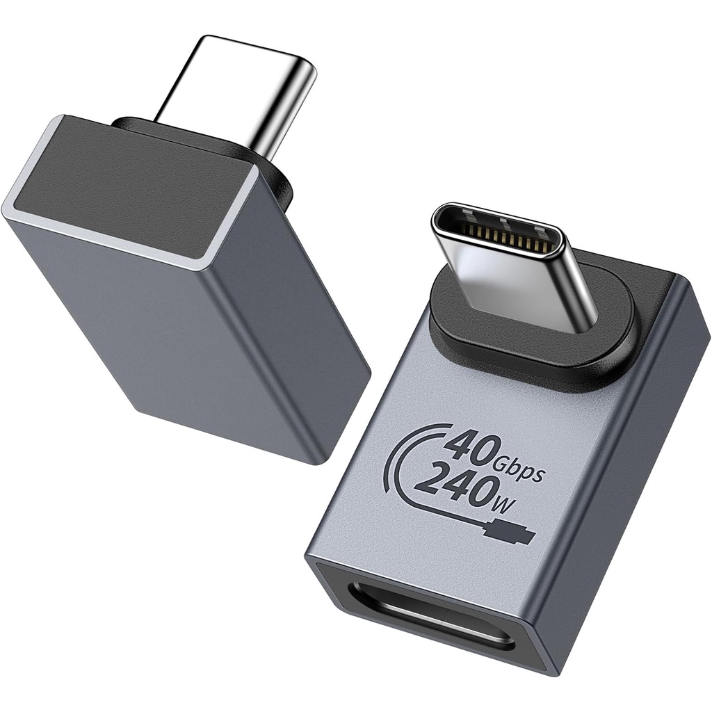 MoKo 240W 90 Degree Right Angle USB C Adapter 90 Degree USB-C Male to ...