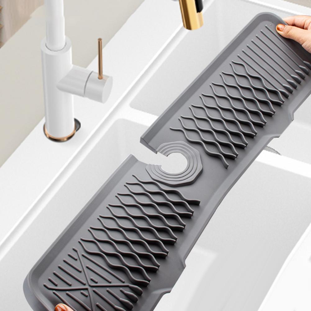 Faucet Draining Mat Large Non-slip High Toughness Folding Faucet Drying ...