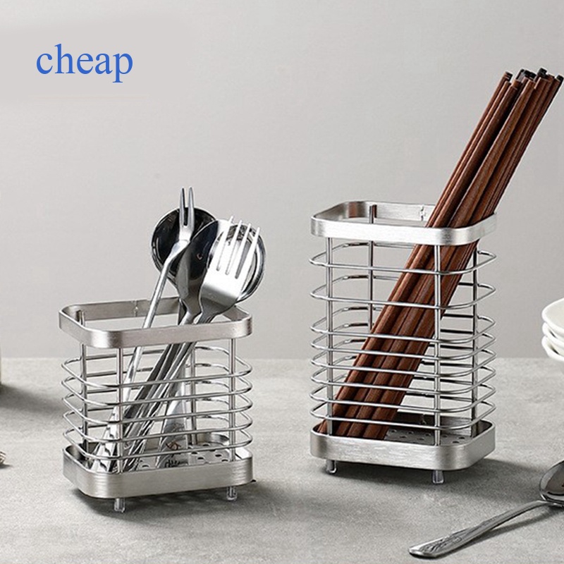 Stainless Steel Cutlery Baskets Metal Kitchen Utensil Racks Organizing ...