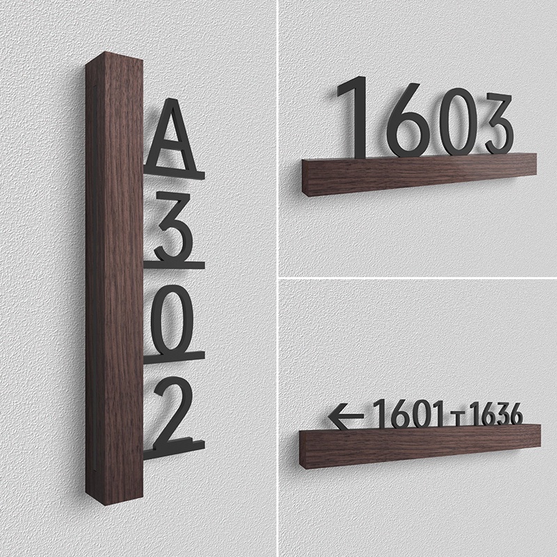 solid wood Customised Unit Sign door sign door unit number house unit ...