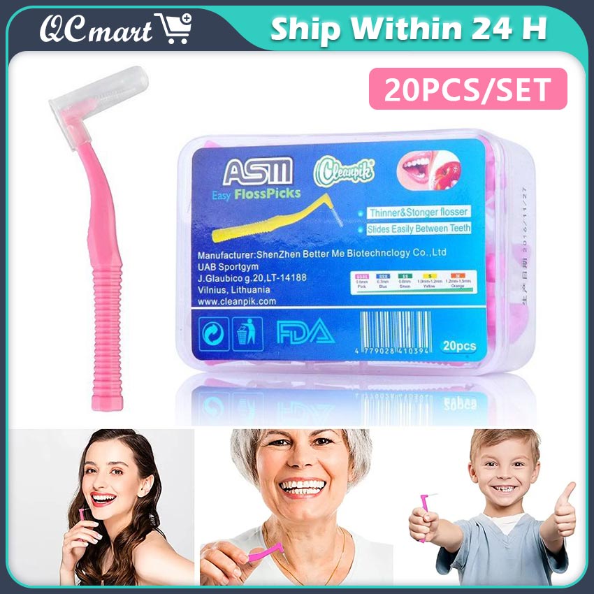 L Shape Push-Pull Interdental Dental Pick Tooth Orthodontic Brush For ...