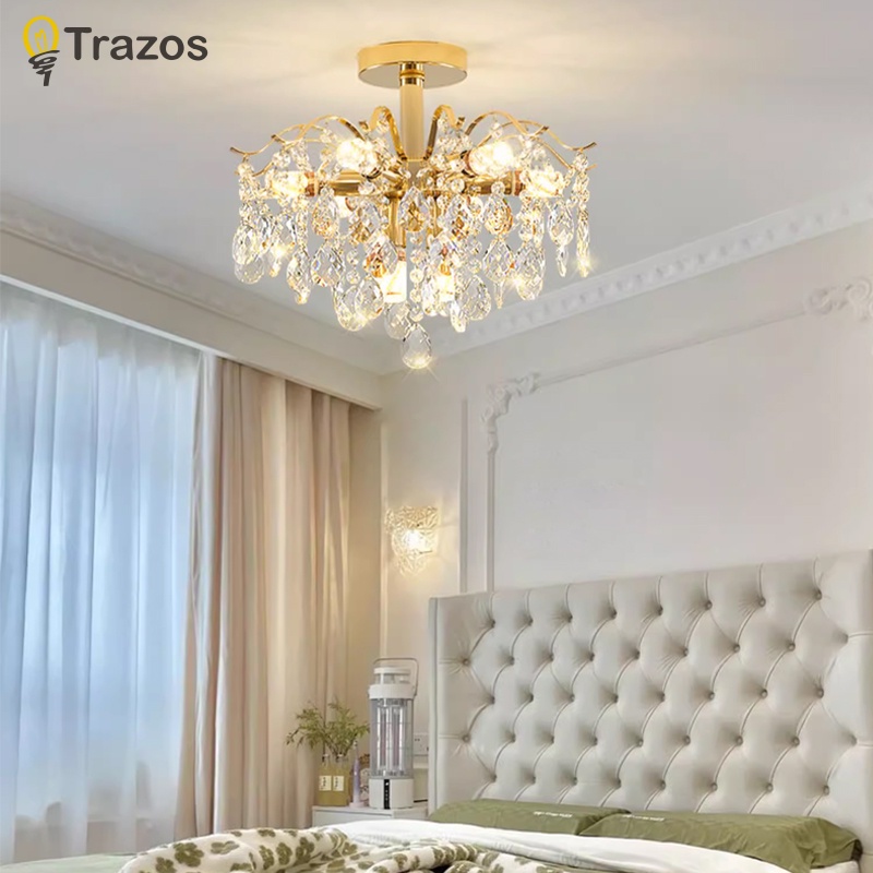 Modern Crystal LED Lights Chandelier For Living Room Decor Bedroom ...